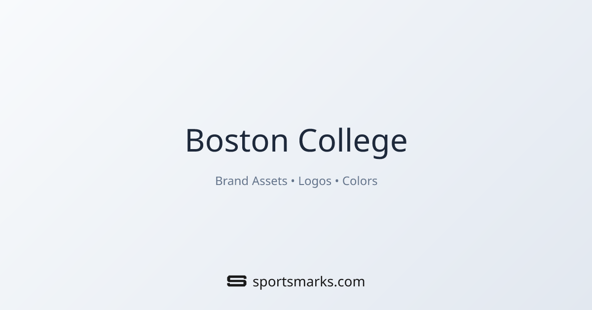 Boston College Brand Assets - Logos, Colors & Trademarks | Sportsmarks ...